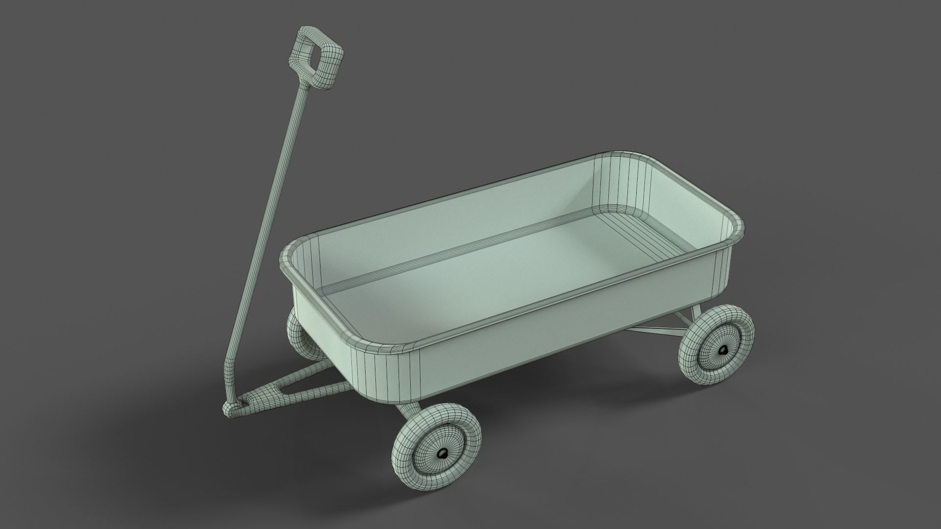 3D model Red Wagon VR / AR / low-poly | CGTrader