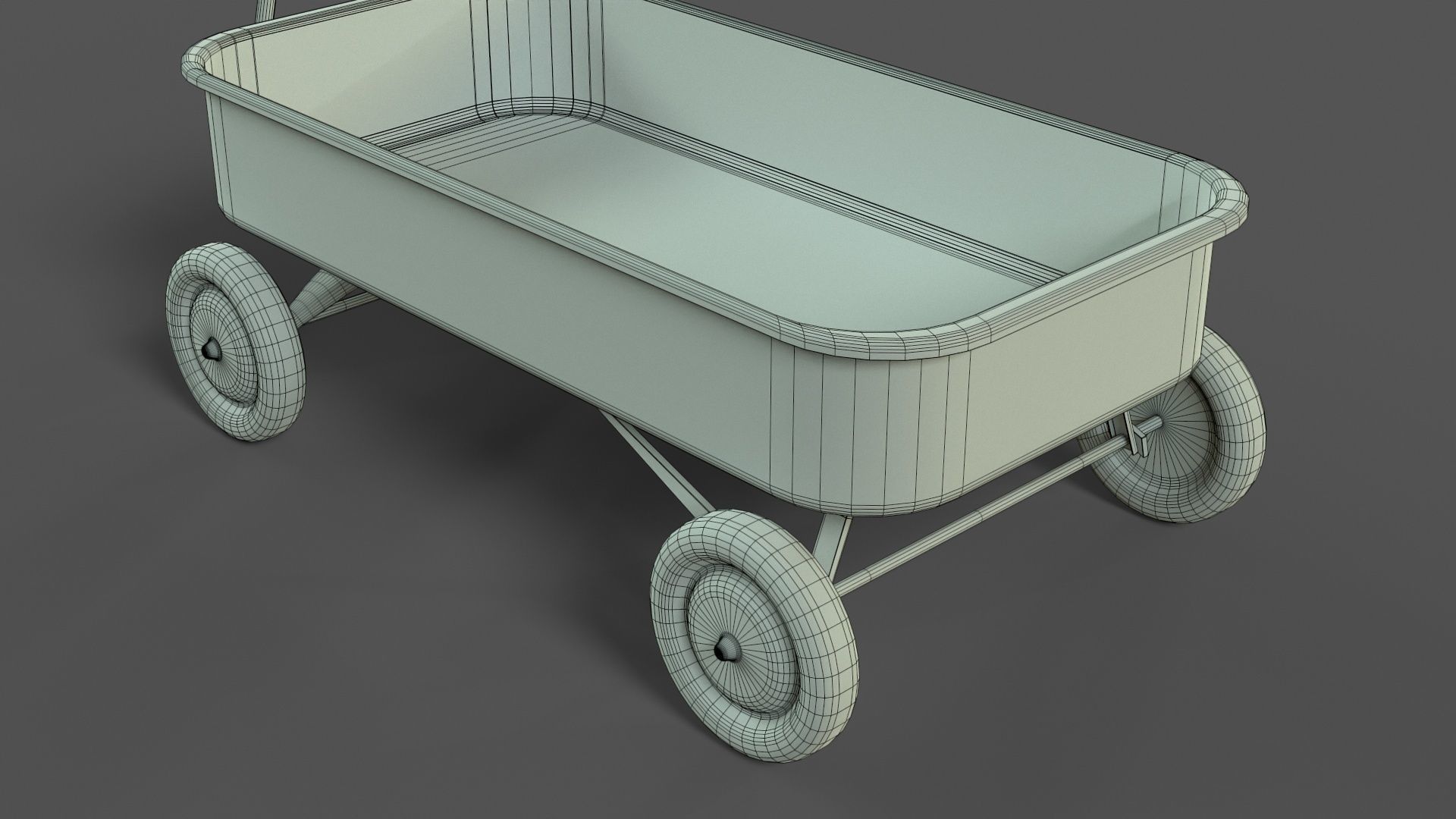 3D model Red Wagon VR / AR / low-poly | CGTrader