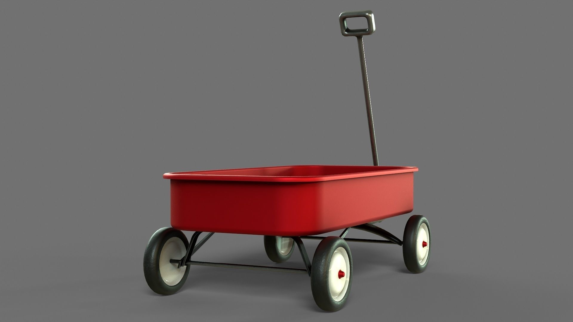 3D model Red Wagon VR / AR / low-poly | CGTrader