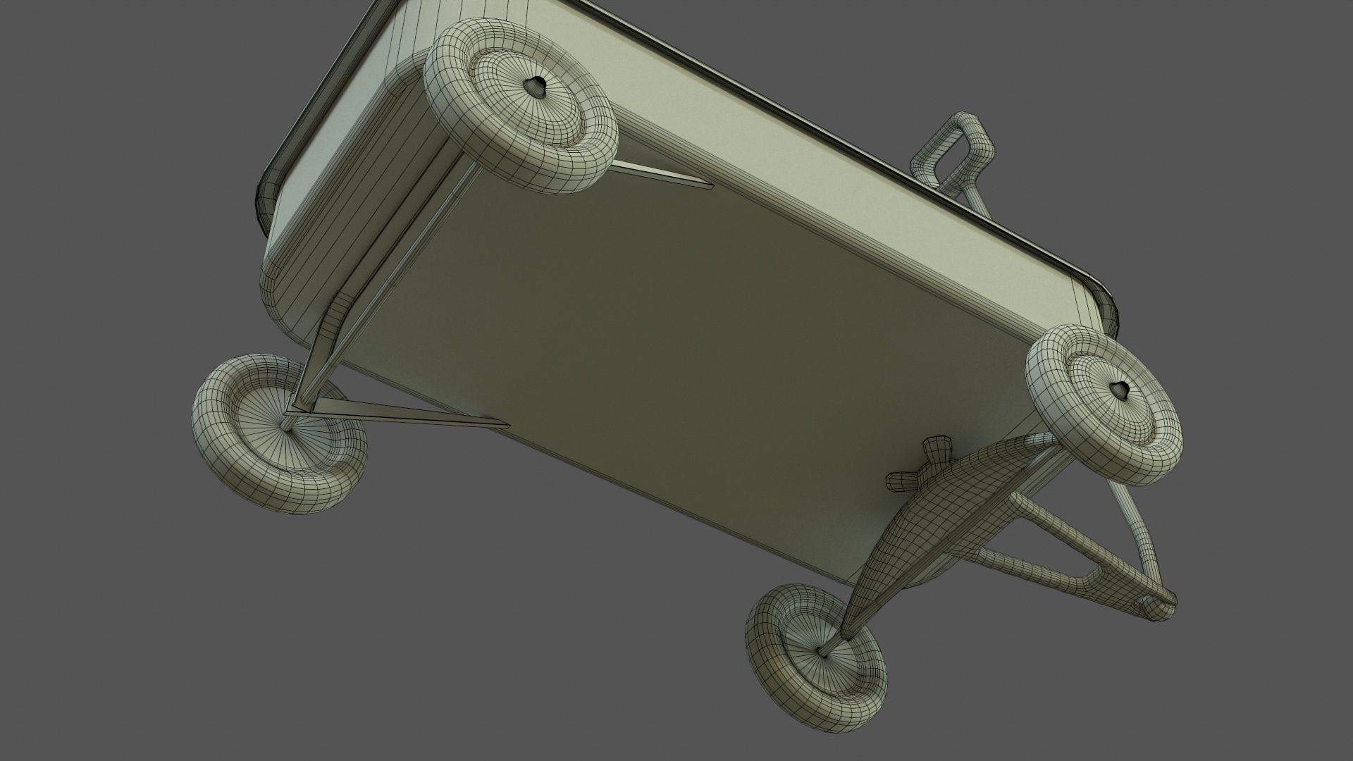 3D model Red Wagon VR / AR / low-poly | CGTrader