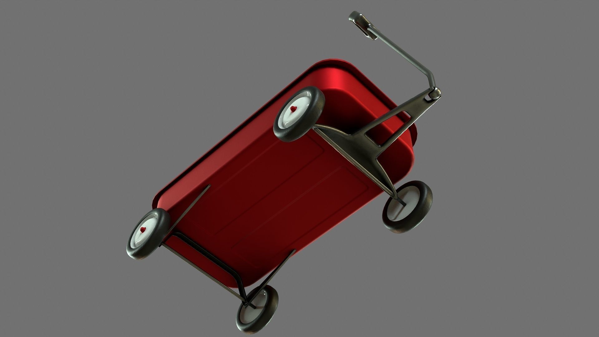 3D model Red Wagon VR / AR / low-poly | CGTrader