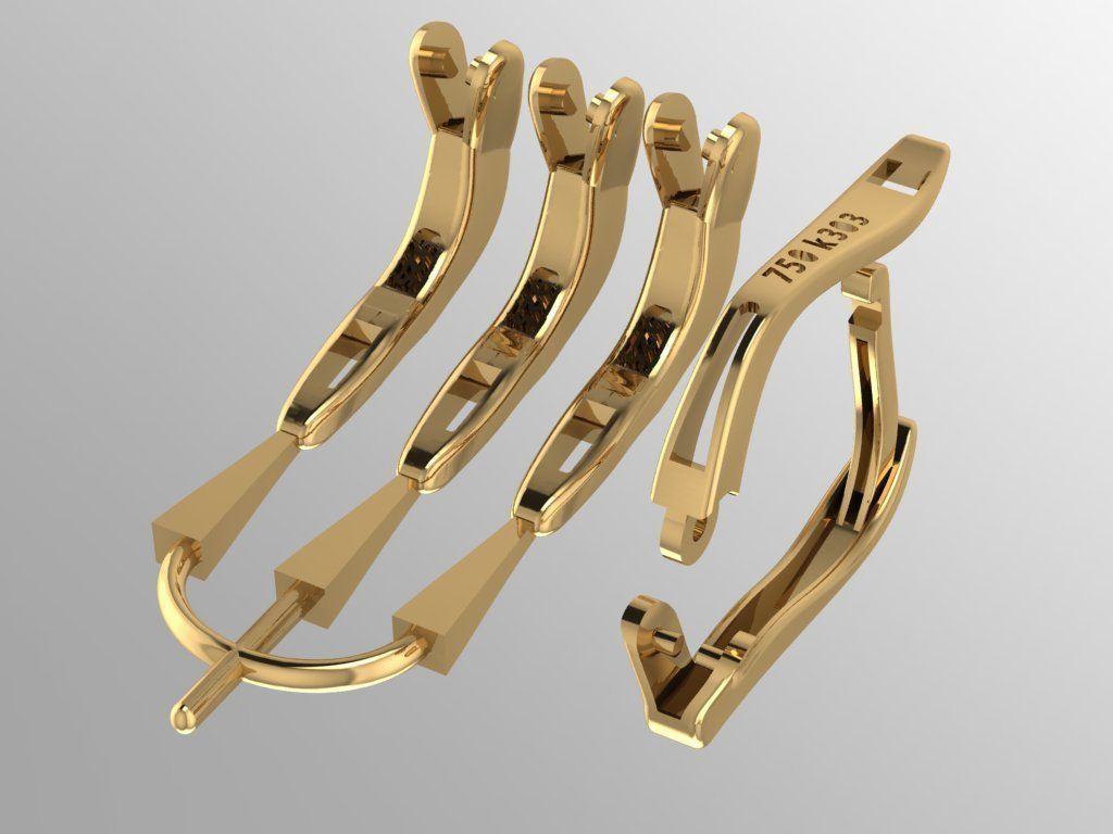hinge and Lock 3D model 3D printable | CGTrader