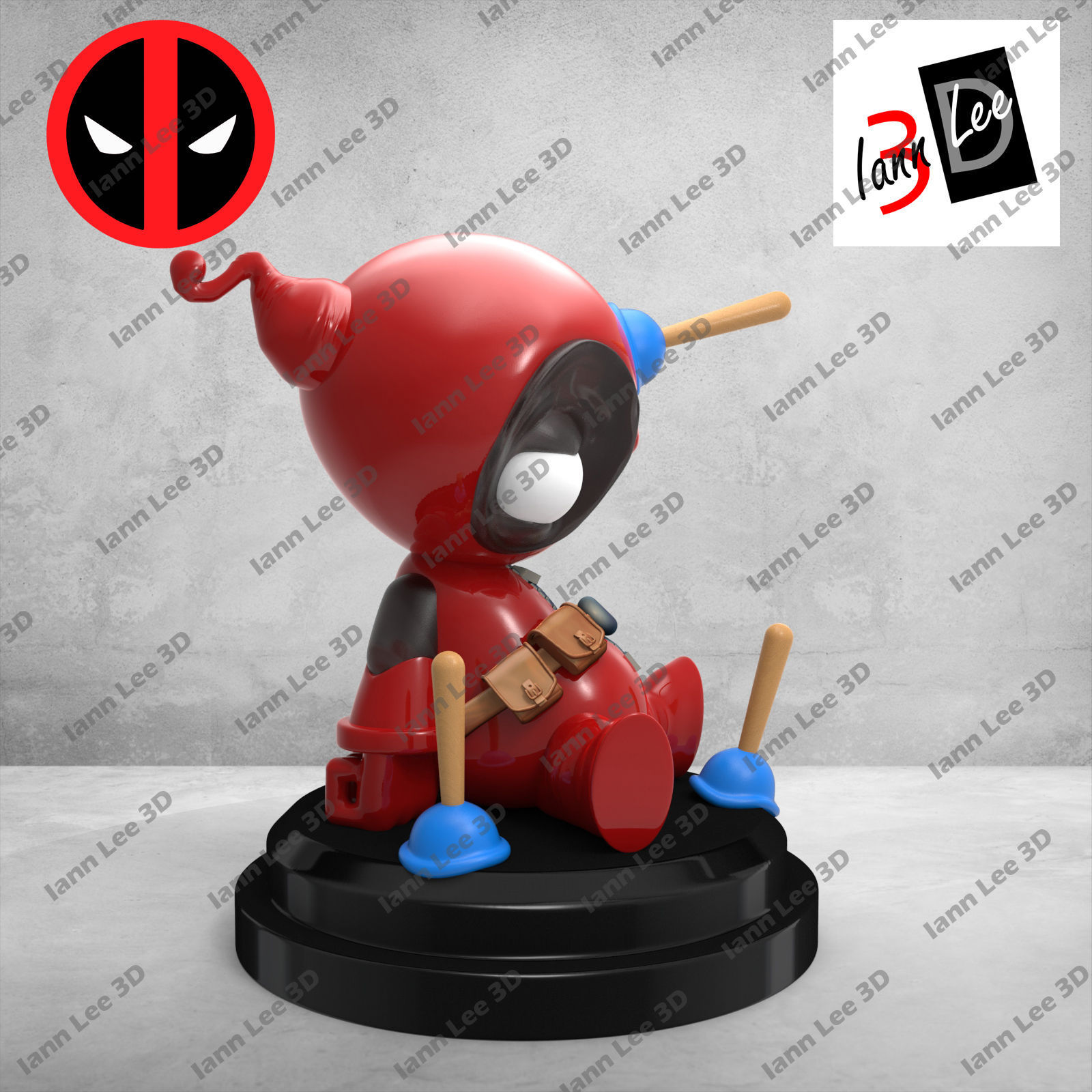 Deadpool Chibi Marvel 3D model 3D printable | CGTrader