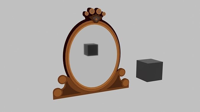 3D model Wooden Mirror VR / AR / low-poly | CGTrader