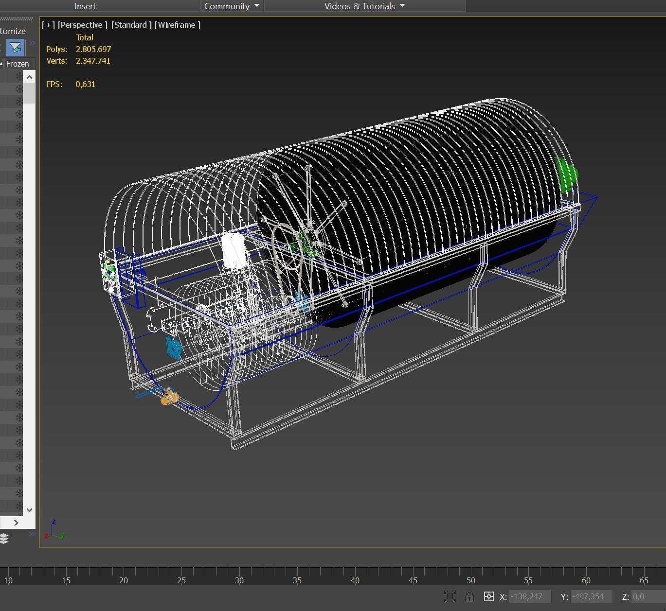 ROTATING BIOLOGICAL CONTACTOR RBC WASTEWATER TREATMENT 3D model | CGTrader