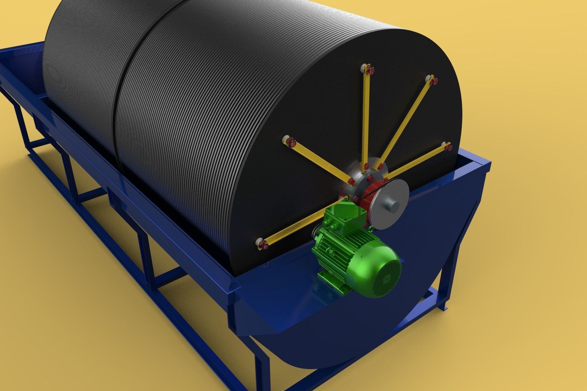 ROTATING BIOLOGICAL CONTACTOR RBC WASTEWATER TREATMENT 3D model | CGTrader