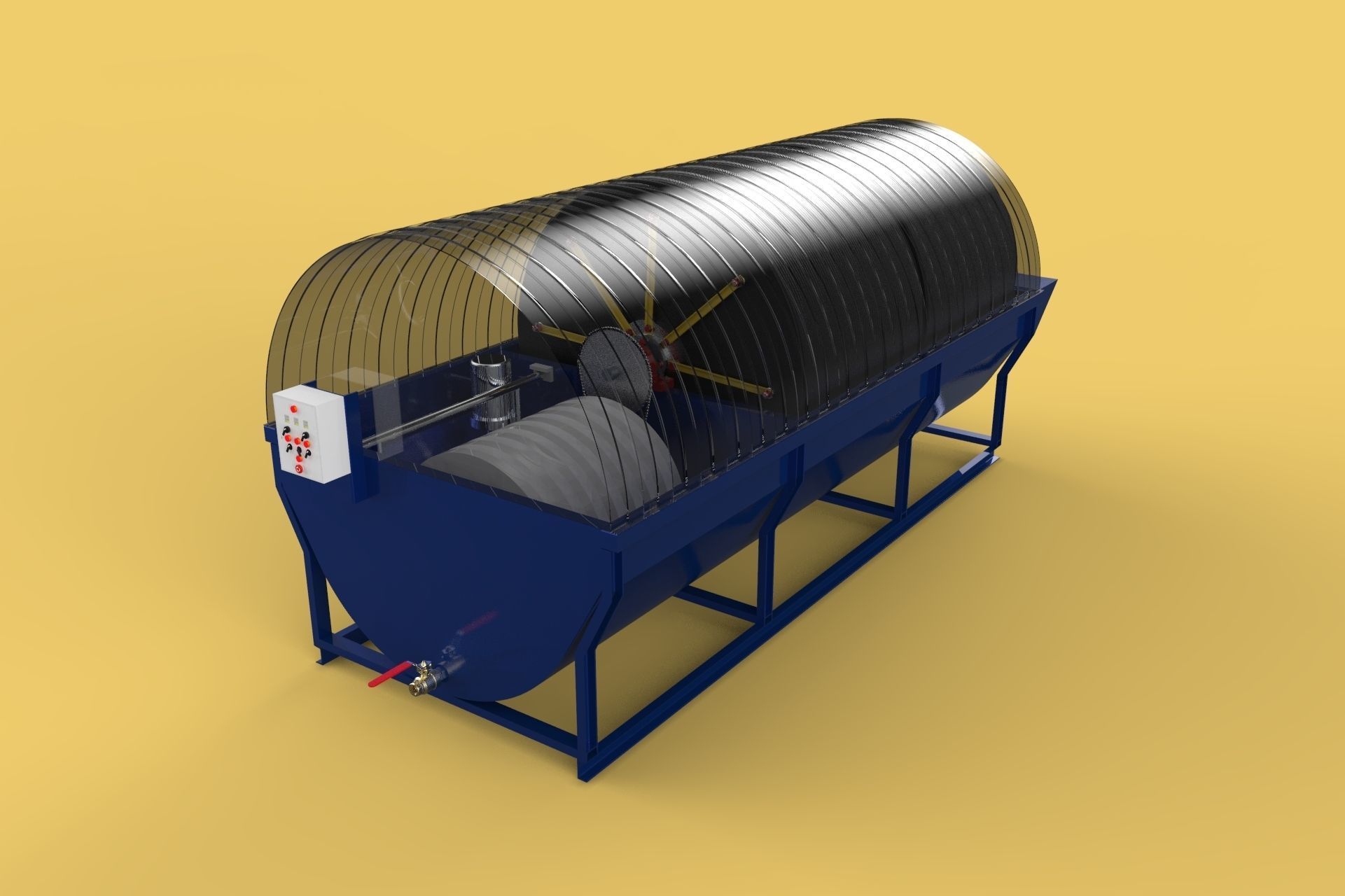 ROTATING BIOLOGICAL CONTACTOR RBC WASTEWATER TREATMENT 3D model | CGTrader