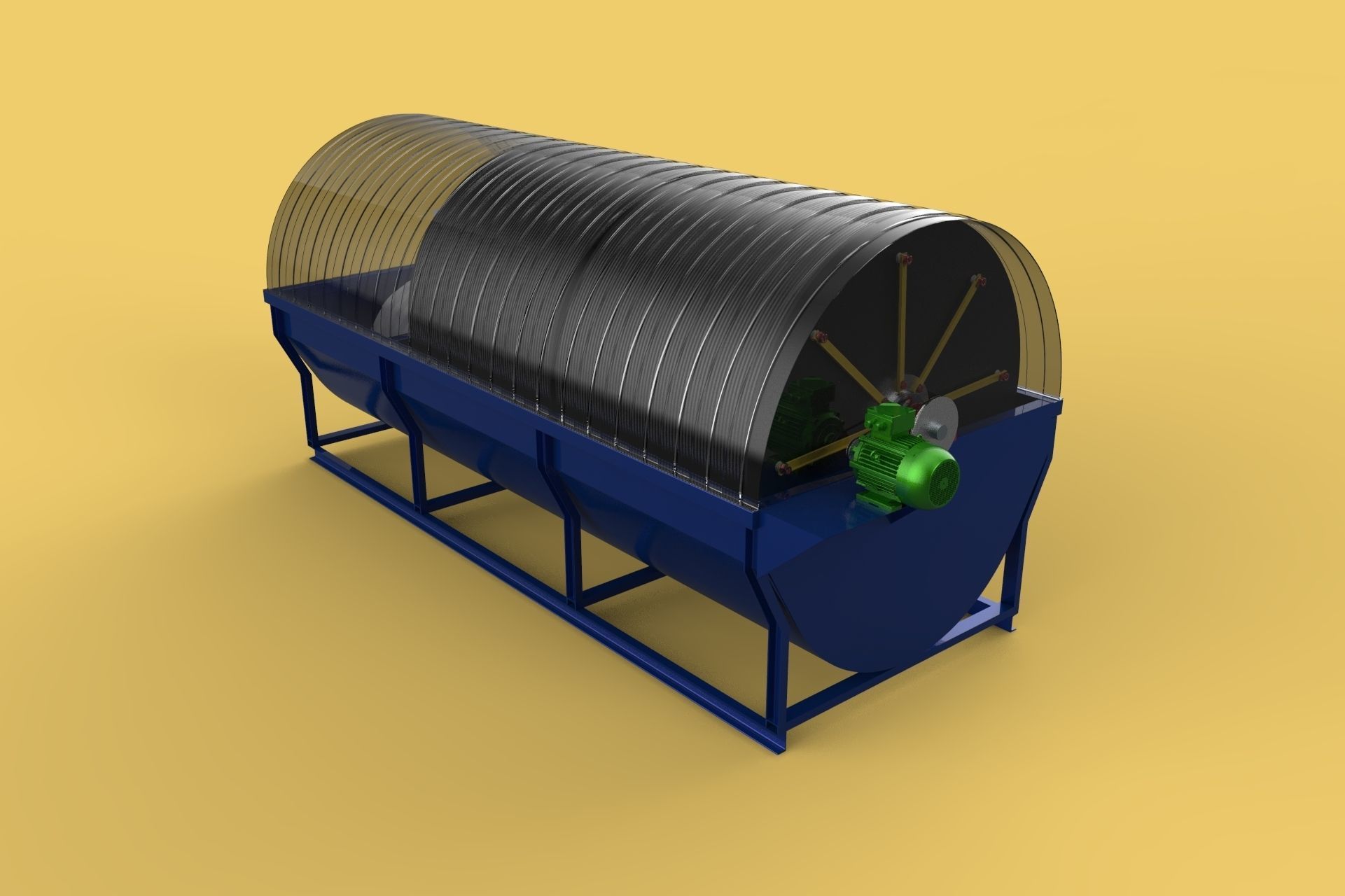 ROTATING BIOLOGICAL CONTACTOR RBC WASTEWATER TREATMENT 3D model | CGTrader