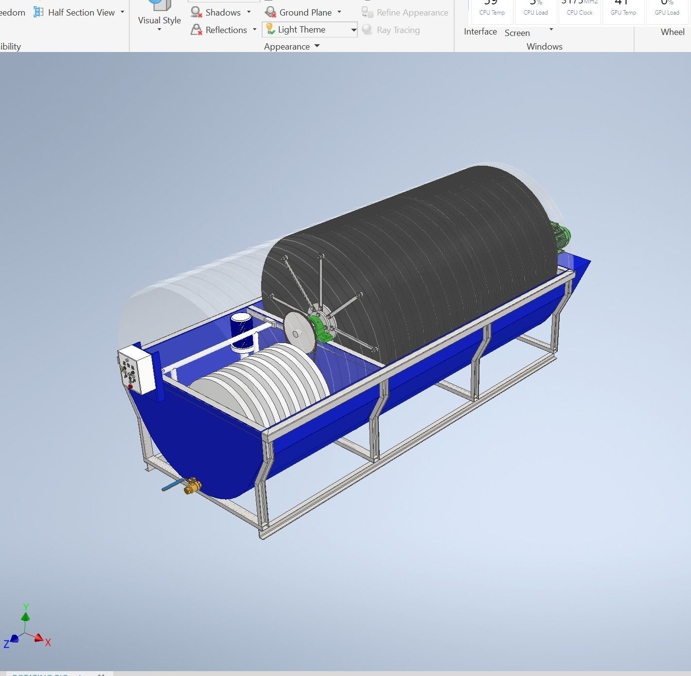 ROTATING BIOLOGICAL CONTACTOR RBC WASTEWATER TREATMENT 3D model | CGTrader