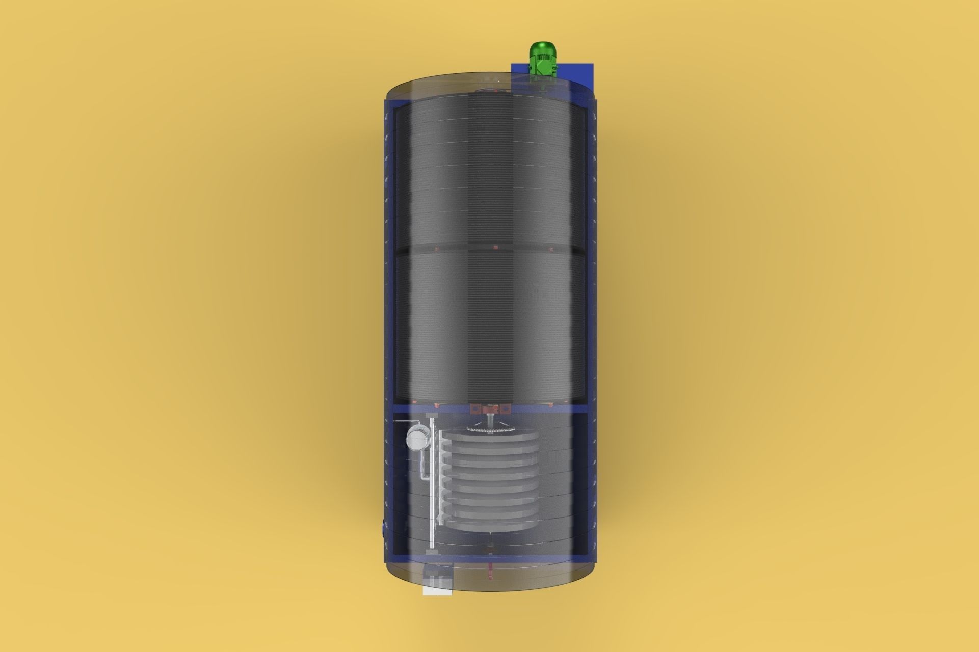 ROTATING BIOLOGICAL CONTACTOR RBC WASTEWATER TREATMENT 3D model | CGTrader