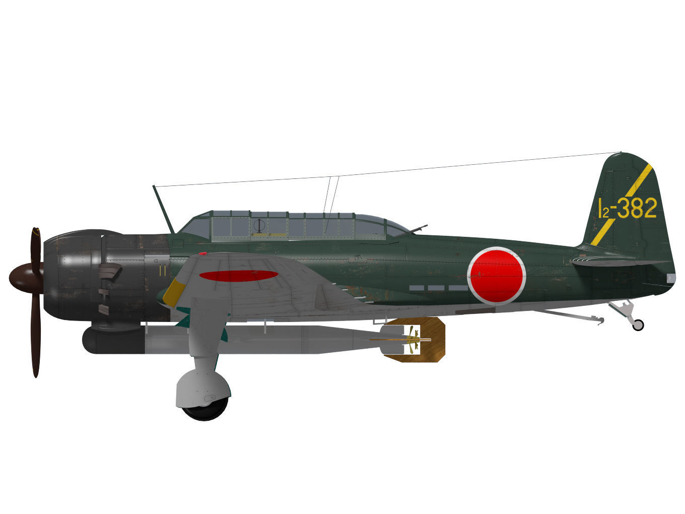 Nakajima B6N2 Tenzan Type12 3D model | CGTrader