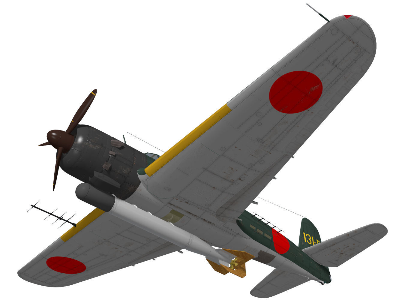 Nakajima B6N2 Tenzan Type12 Kou 3D model | CGTrader