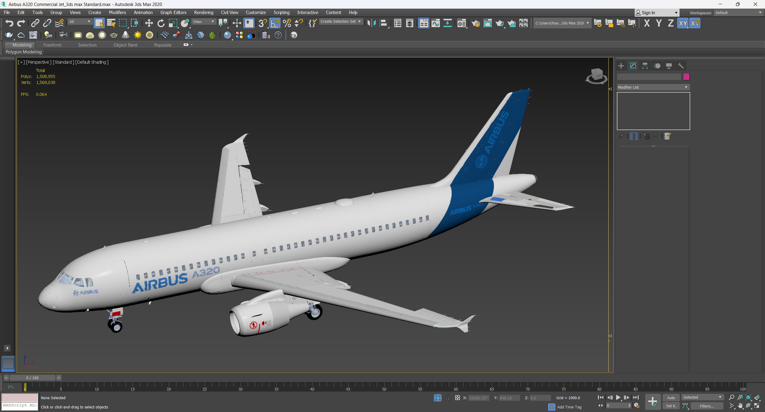 Airbus A320 Commercial Jet with Cockpit and Interiror 3D model | CGTrader