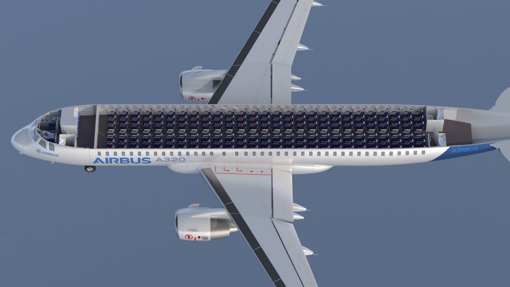 Airbus A320 Commercial Jet with Cockpit and Interiror 3D model | CGTrader