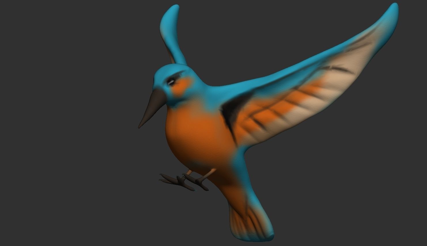 pretty bird with open wings for printing 3D model 3D printable | CGTrader