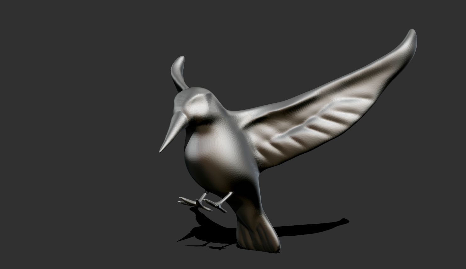pretty bird with open wings for printing 3D model 3D printable | CGTrader
