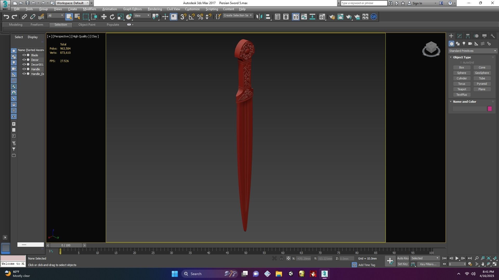 Ancient Ornate Sword for 3D Print 3D model 3D printable | CGTrader