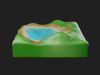 Texture LAKE 3D Model square with VR / AR / low-poly | CGTrader