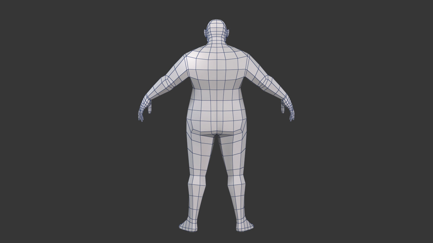 BaseMesh Male Fat 3D model | CGTrader