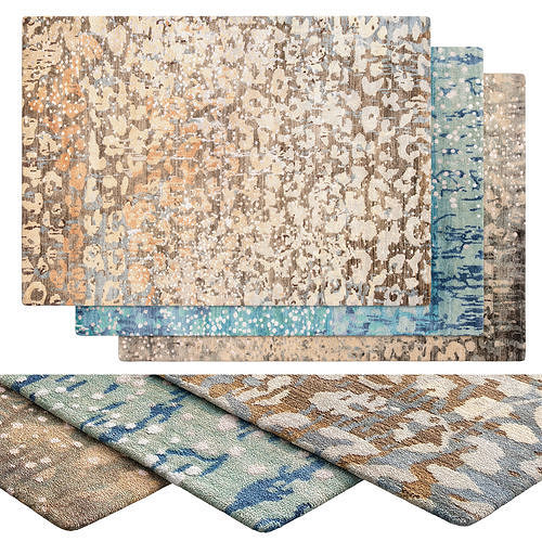 Watercolor rug 3D model | CGTrader