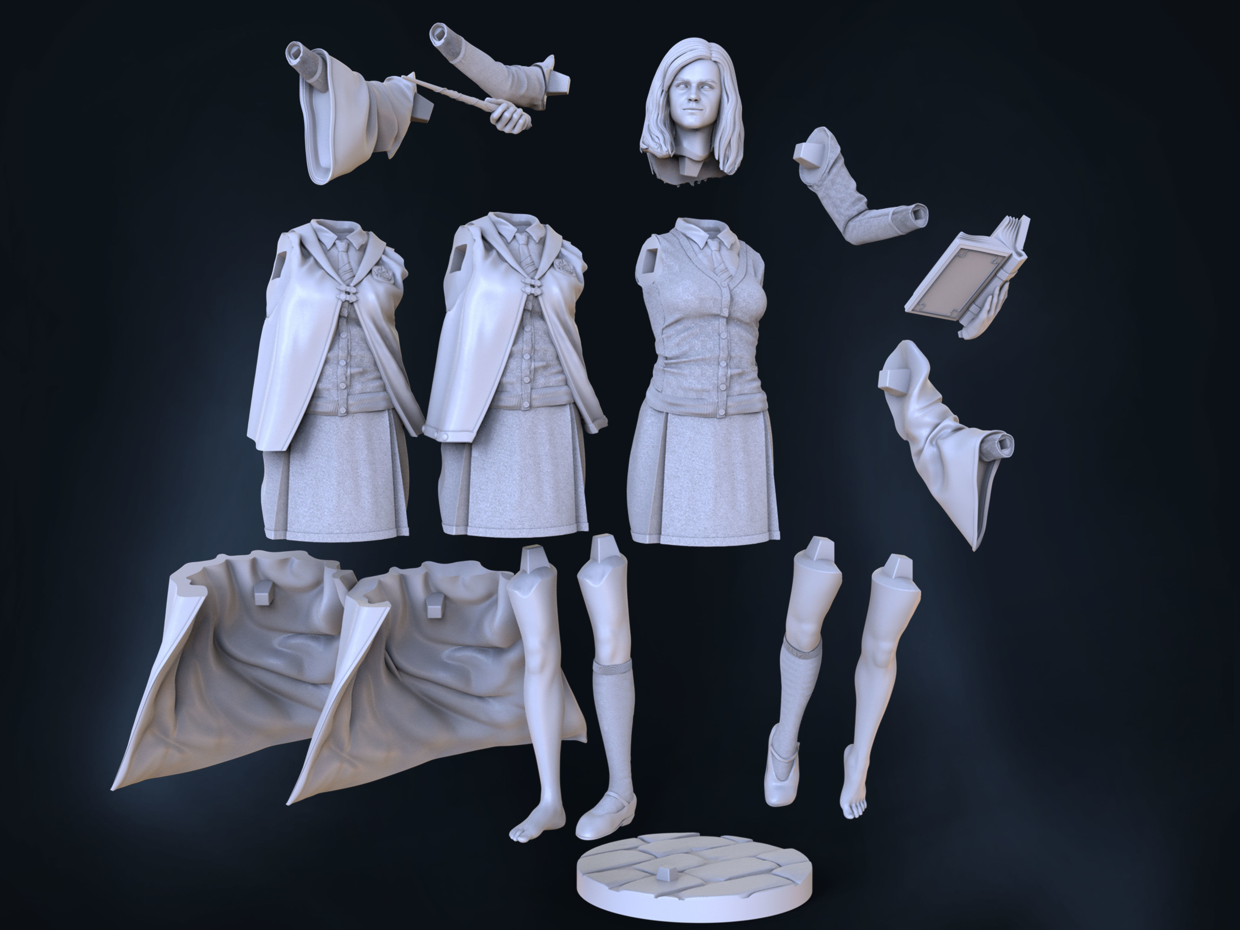 Hermione Granger 3D model 3D printable | CGTrader