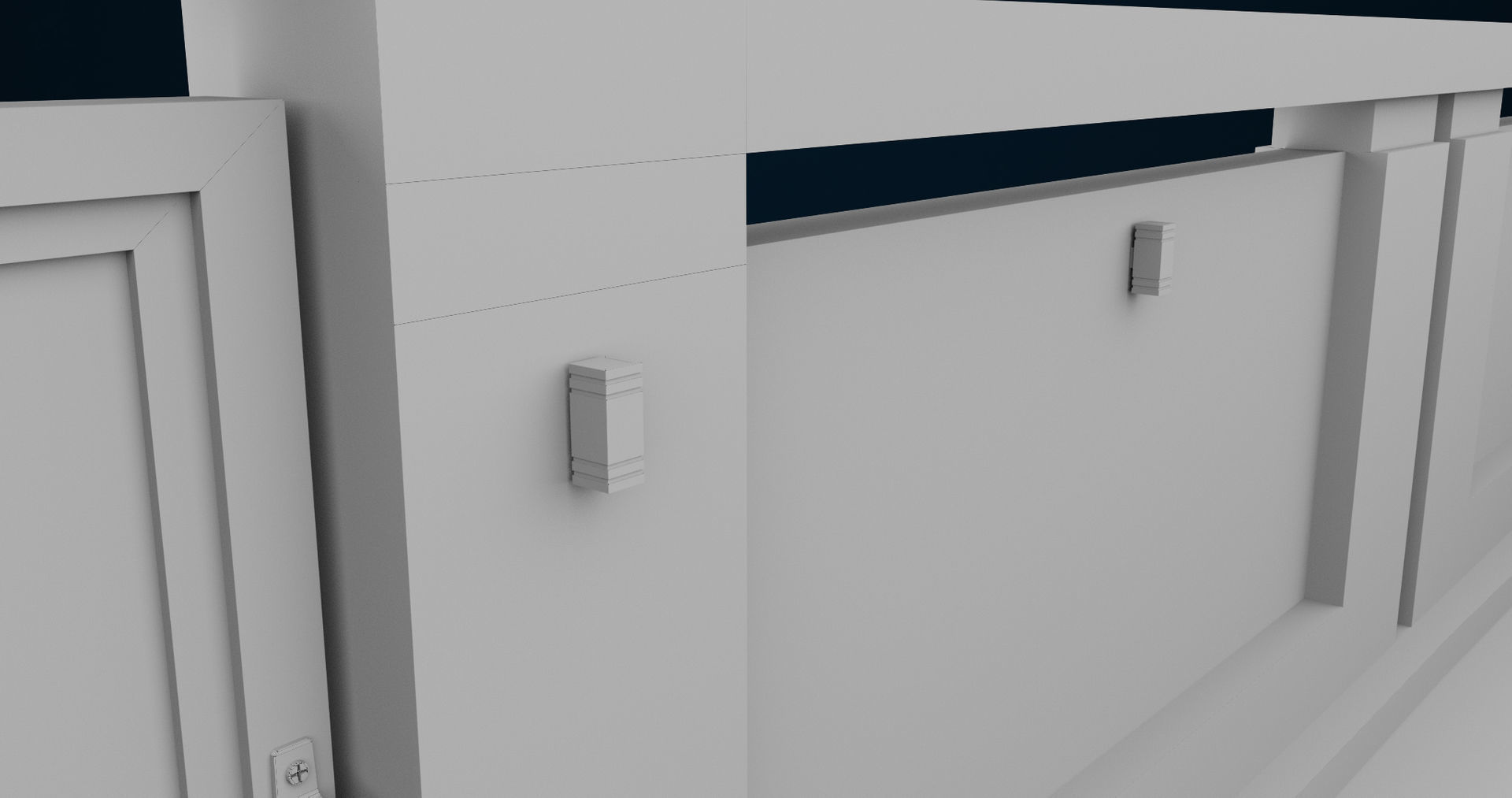 3D model Compound wall 01 All PBR Unity UE Textures Included VR / AR ...