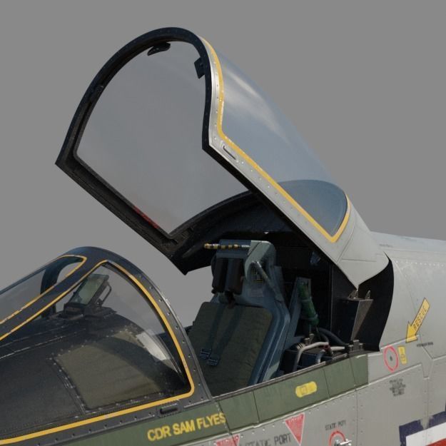 A7 CORSAIR II aircraft with weapons and shelter bonus free 3D model ...