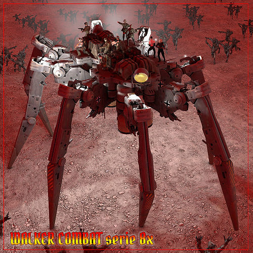 WALKER COMBAT serie 8x and 4x free 3D model | CGTrader