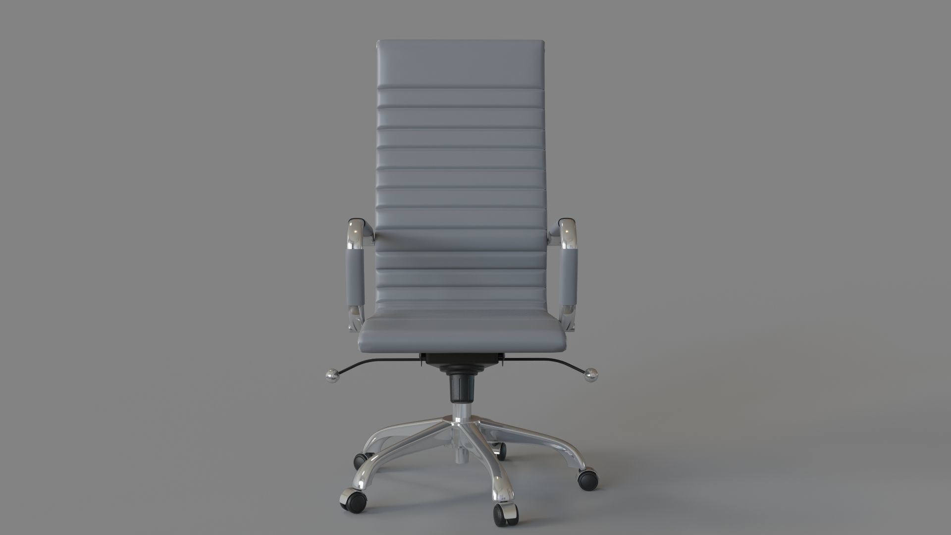 Ribbed High-Back Desk Chair Grey 3D model | CGTrader