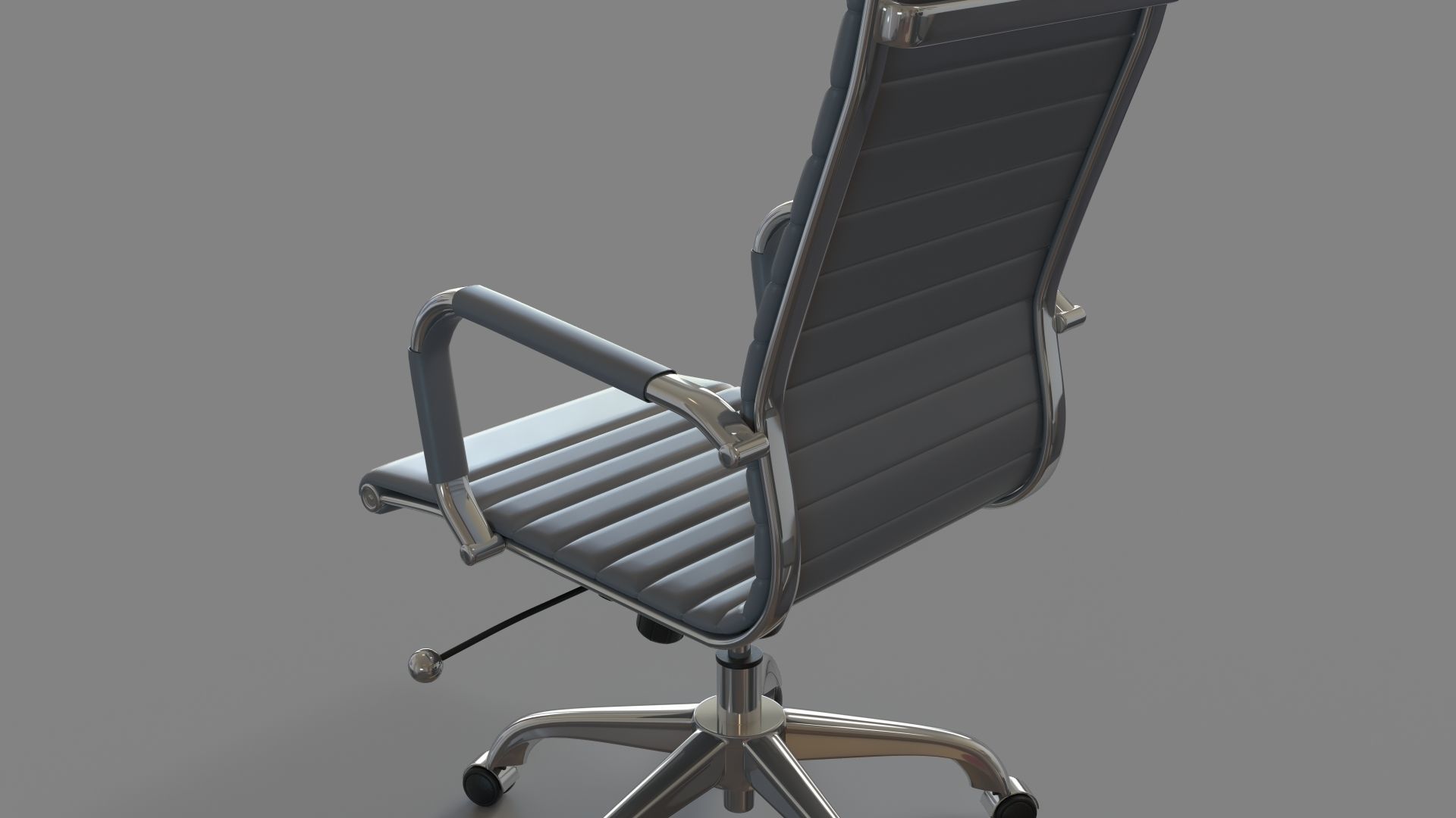 Ribbed High-Back Desk Chair Grey 3D model | CGTrader