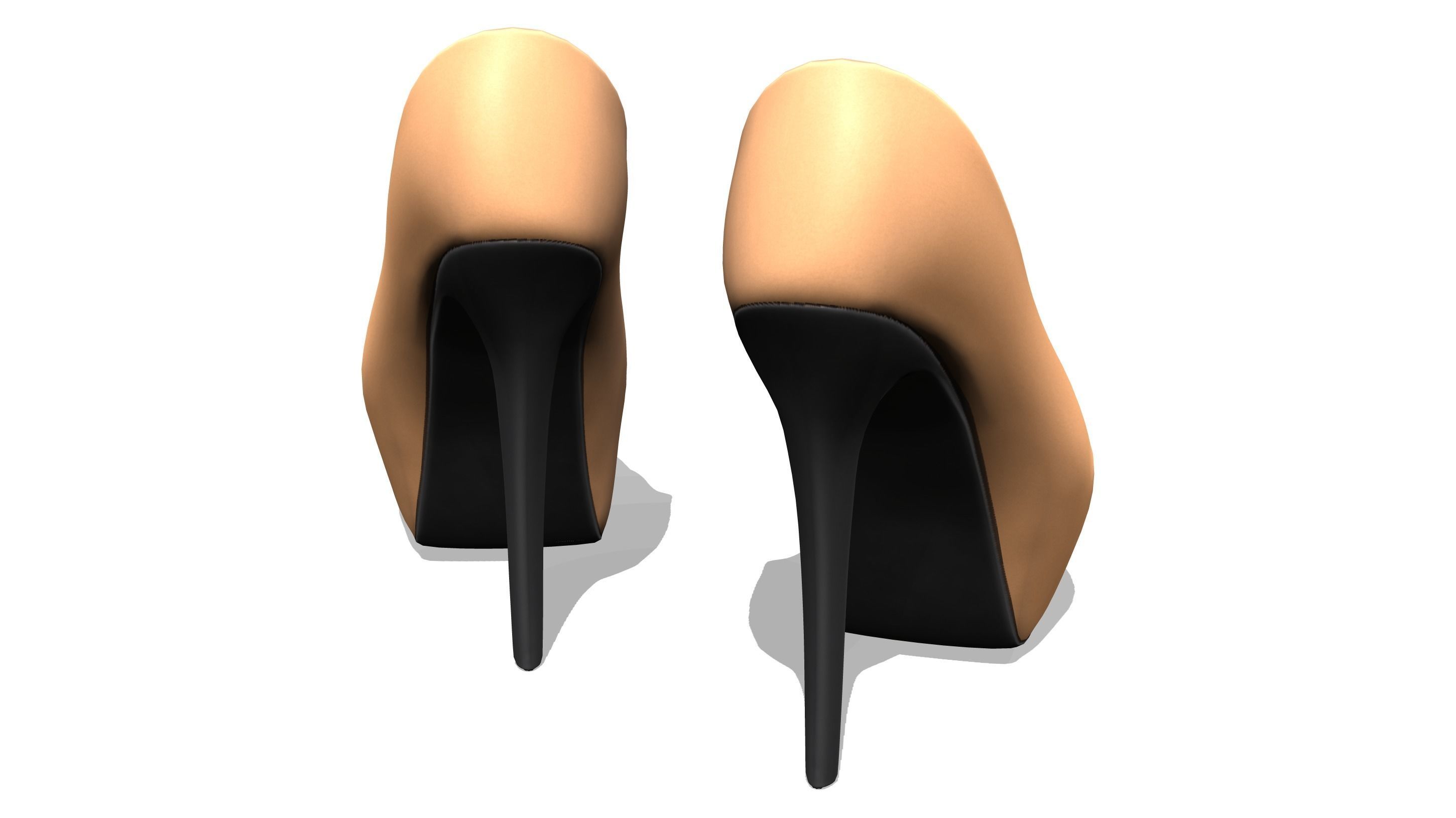 3D model Camel Brown High Heel Shoes VR / AR / low-poly | CGTrader