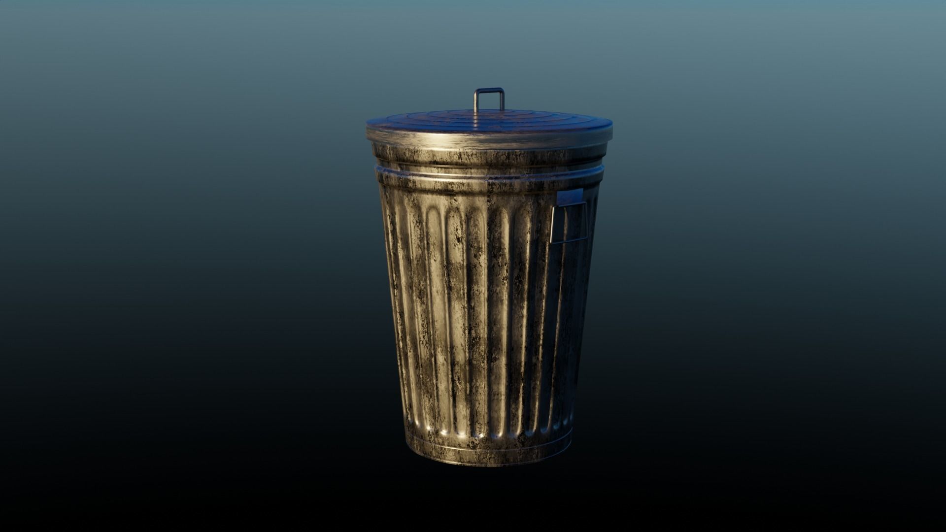 3D model Metal trash can VR / AR / low-poly | CGTrader