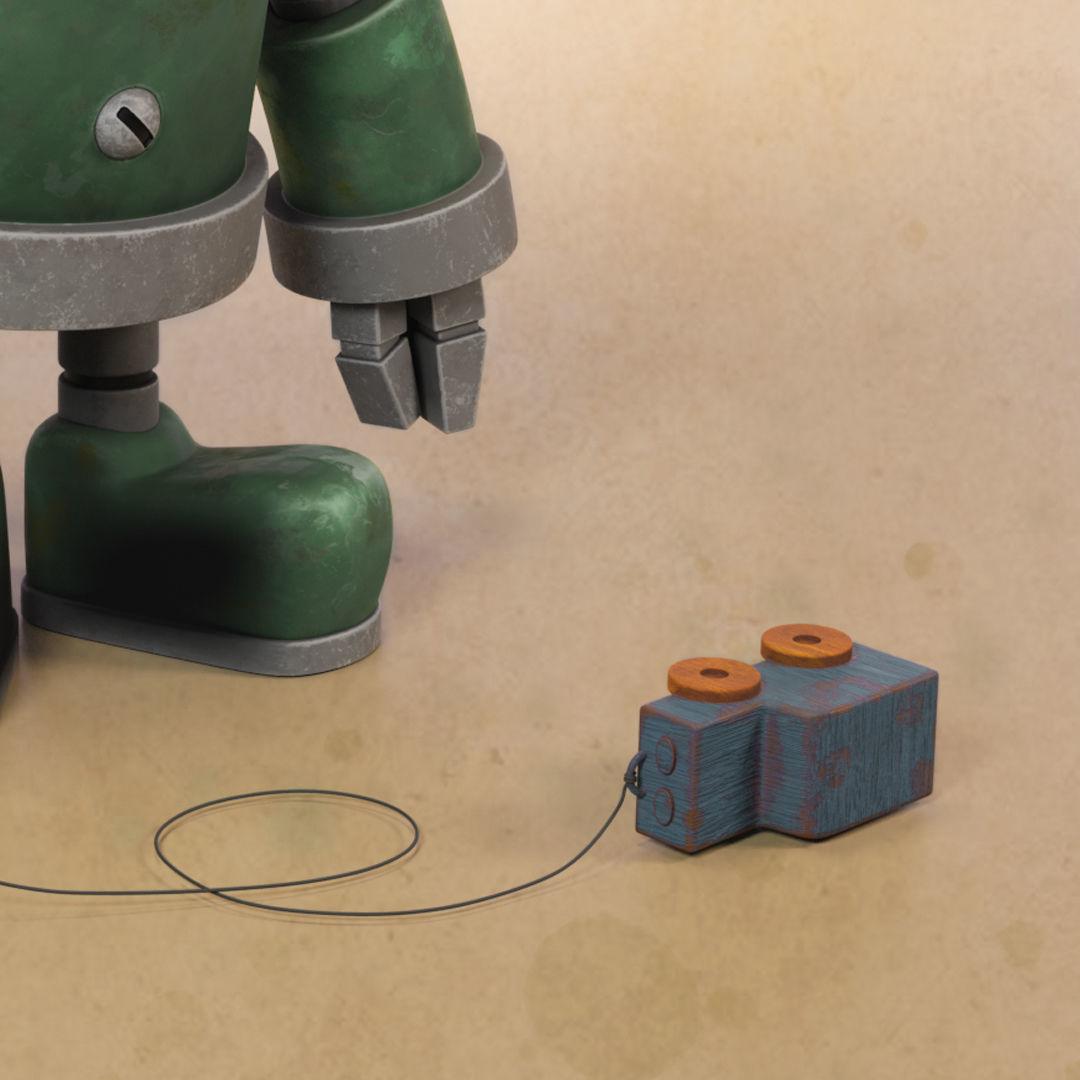 The Greenbot robot with remote control 3D model | CGTrader