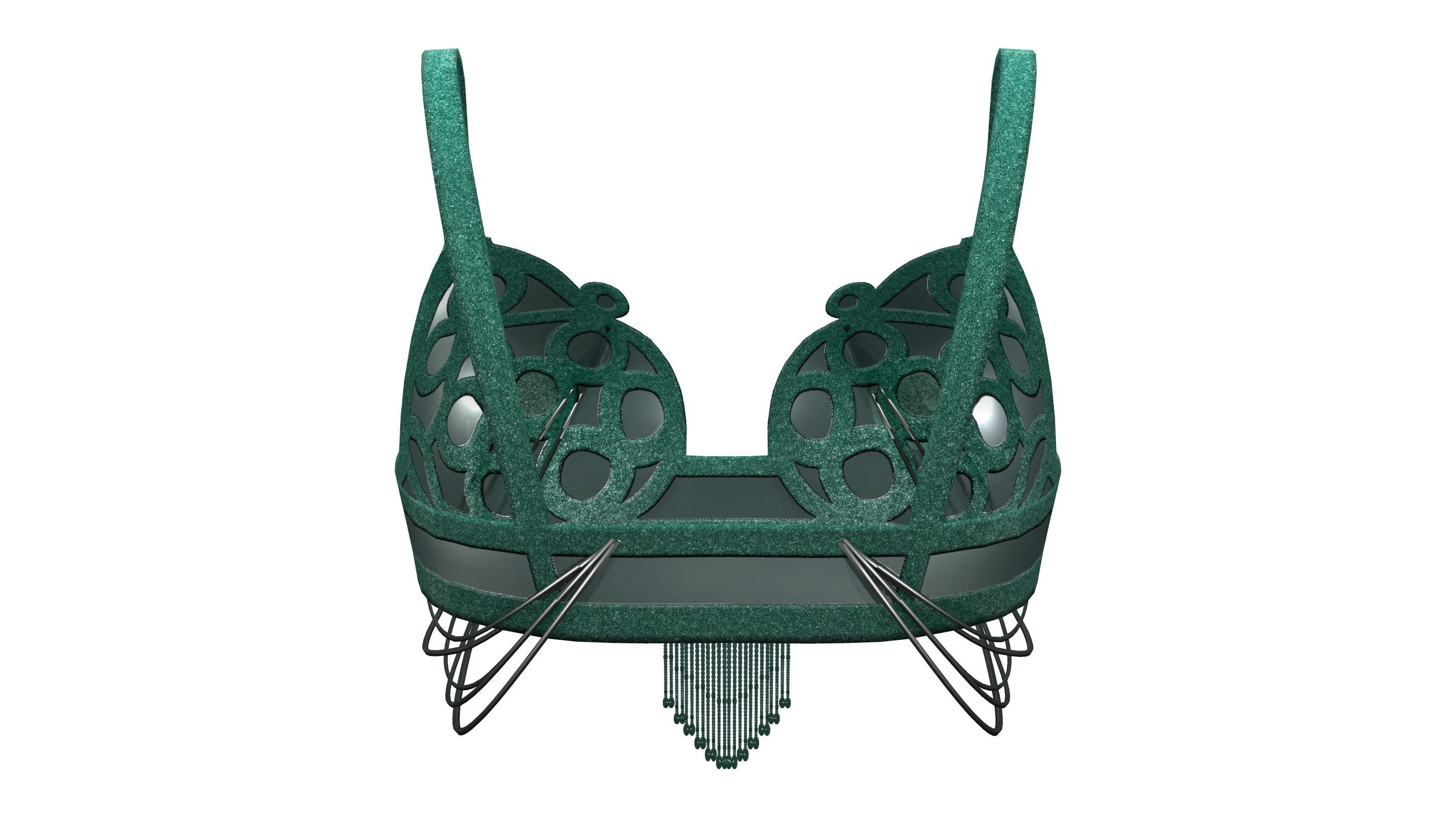 3d Model Belly Dancing Bra Top Vr Ar Low Poly Cgtrader