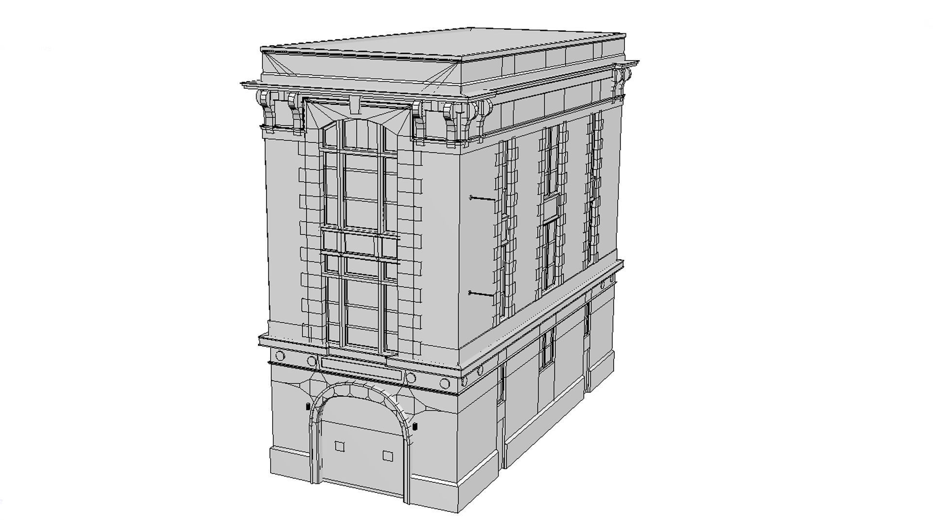 3D model Firehouse brick building VR / AR / low-poly | CGTrader