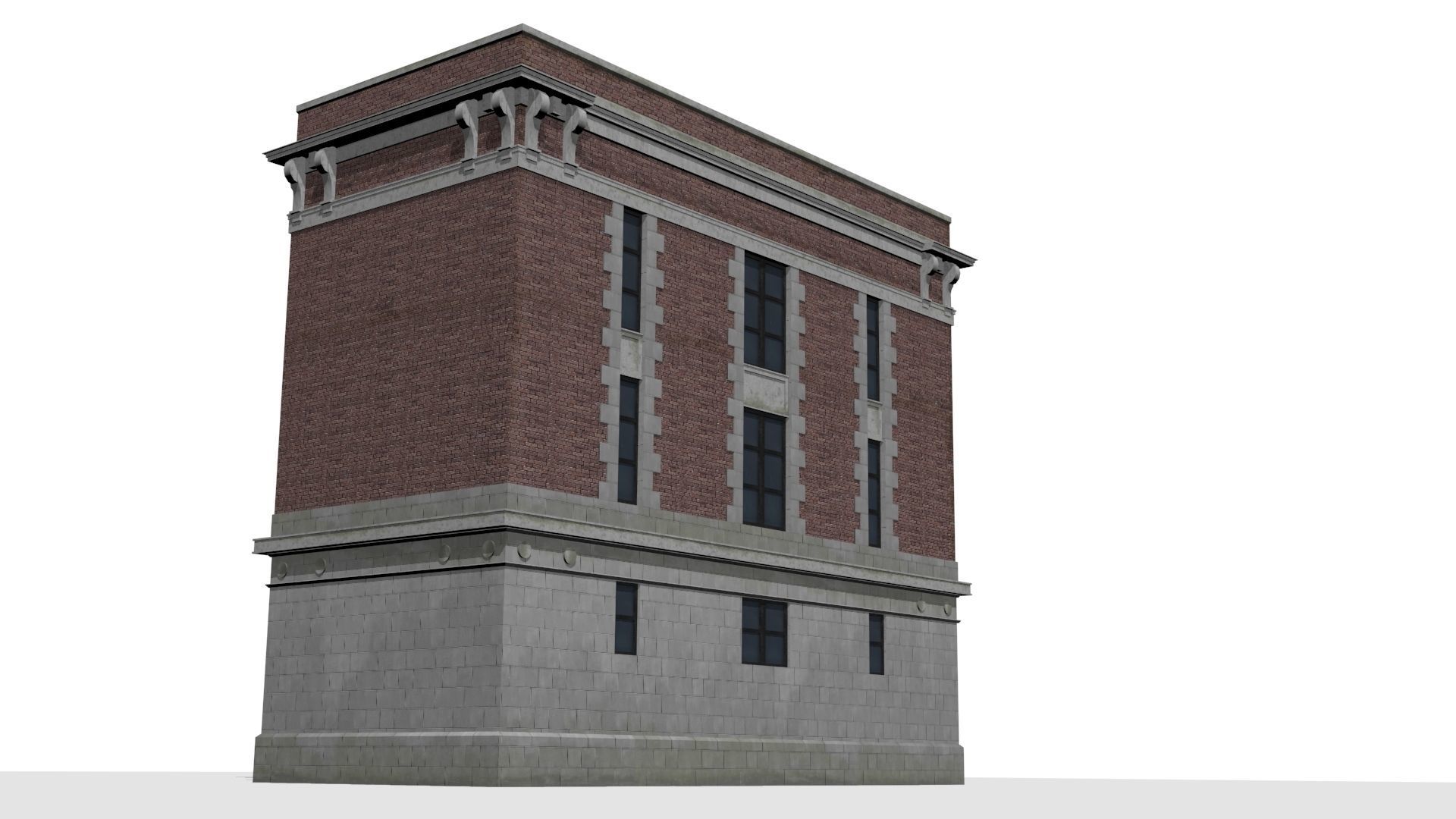 3D model Firehouse brick building VR / AR / low-poly | CGTrader