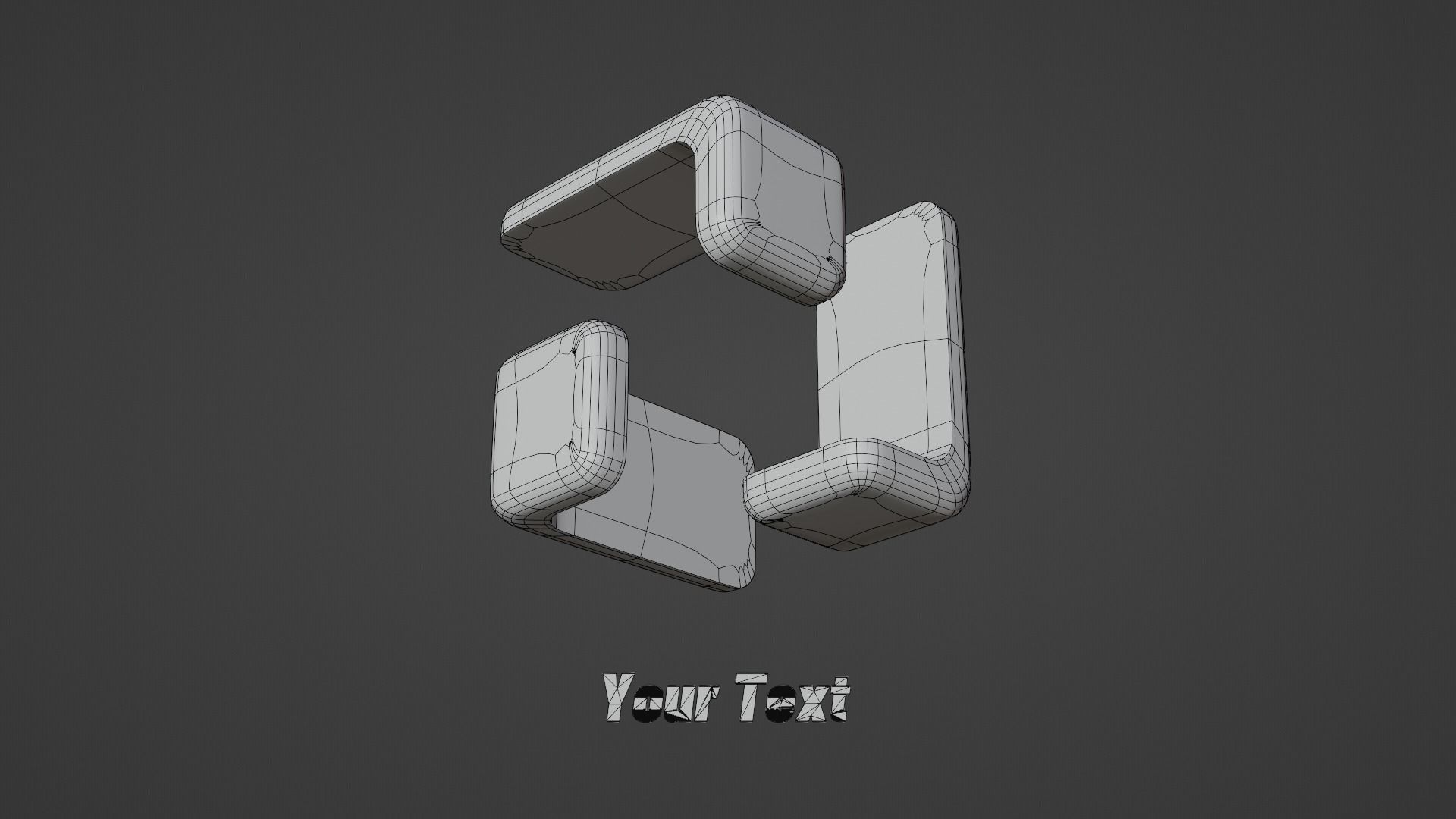 Abstract Cube Logo customized Text with studio lighting 3D model | CGTrader