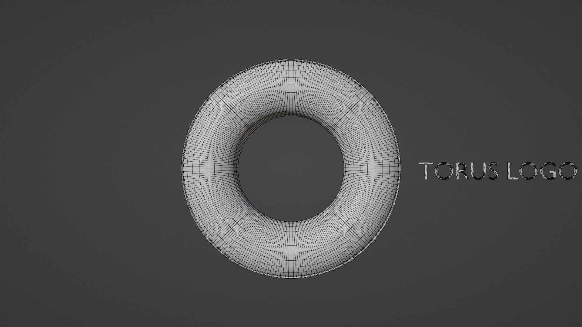 Torus Abstract Logo customized Text with studio lighting free 3D model | CGTrader