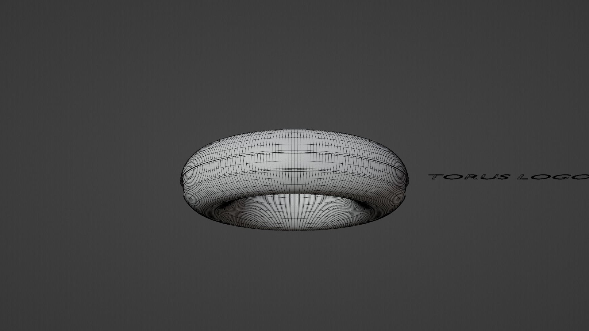 Torus Abstract Logo customized Text with studio lighting free 3D model ...