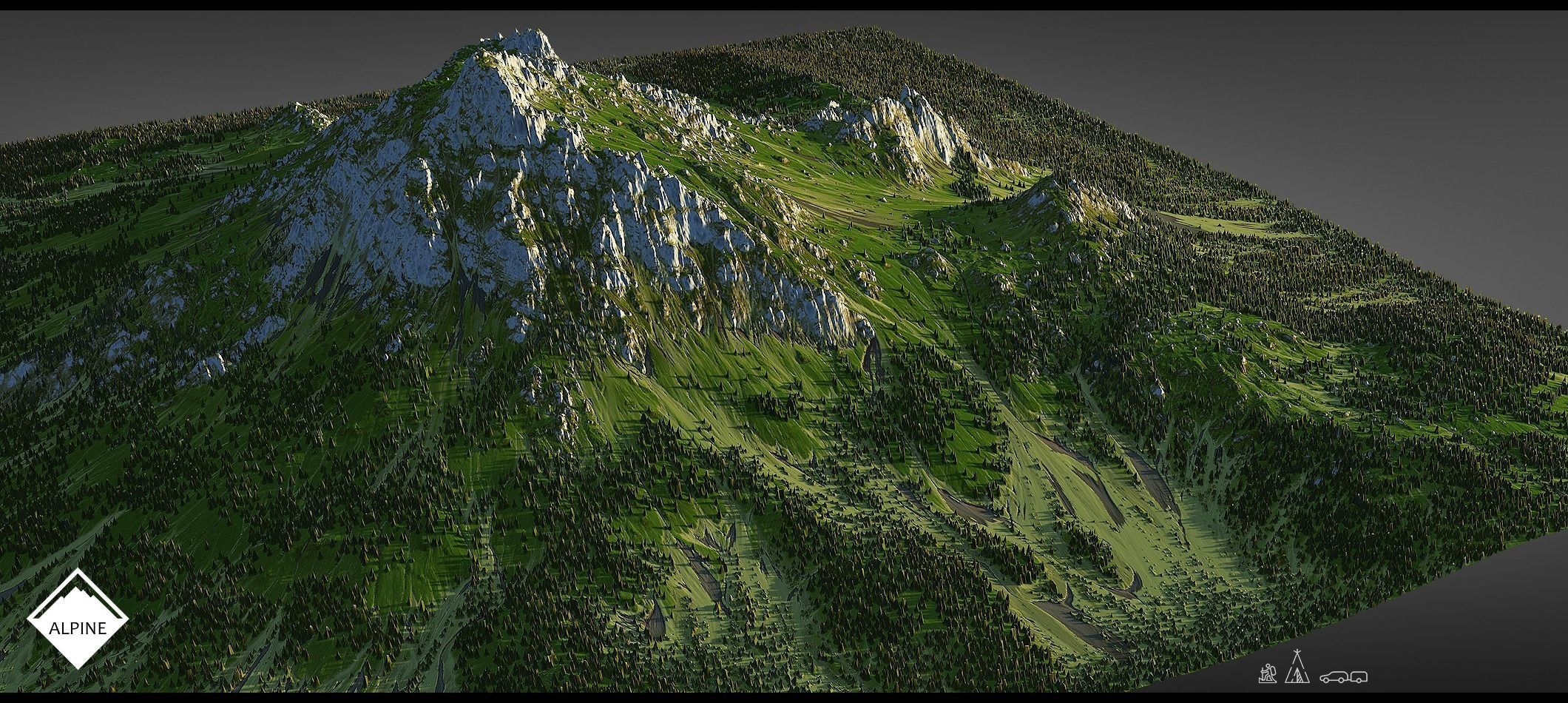 Alpine mountain Pack 3D model | CGTrader