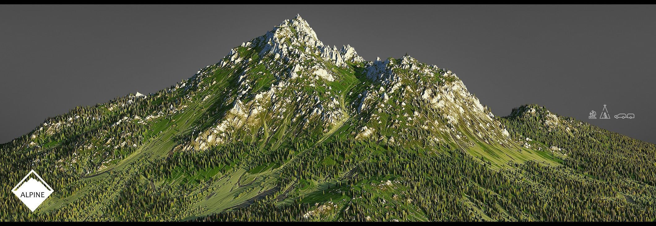 Alpine mountain Pack 3D model | CGTrader