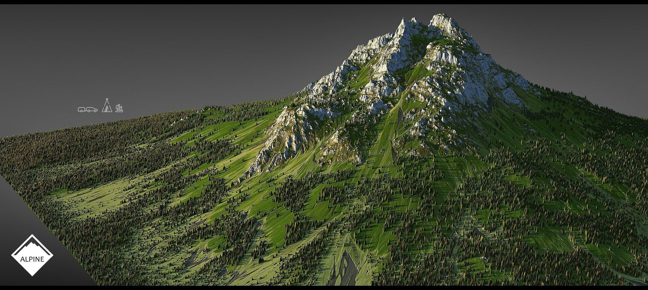 Alpine mountain Pack 3D model | CGTrader