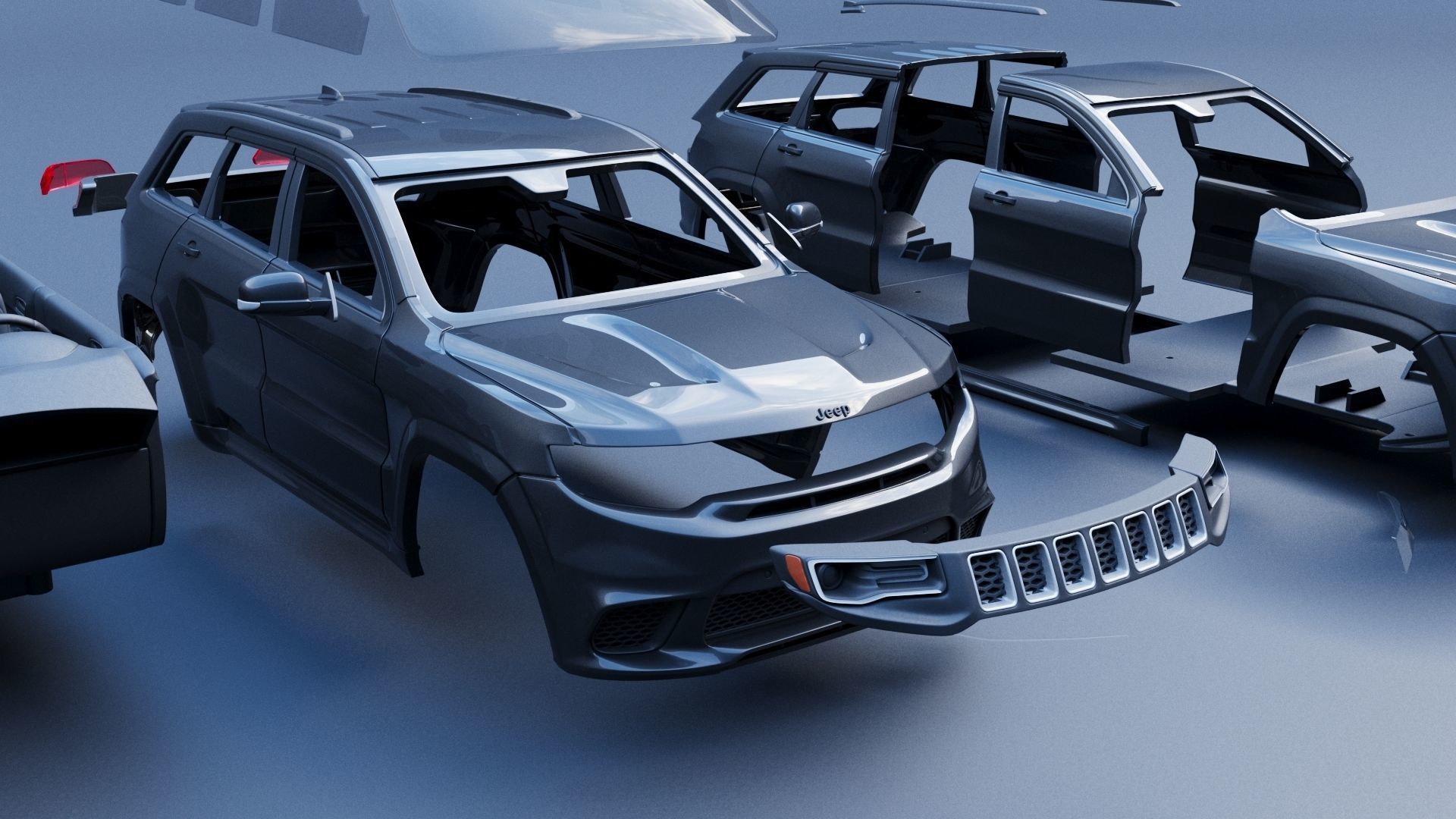 Jeep Grand Cherokee Trackhawk 3D model 3D printable | CGTrader