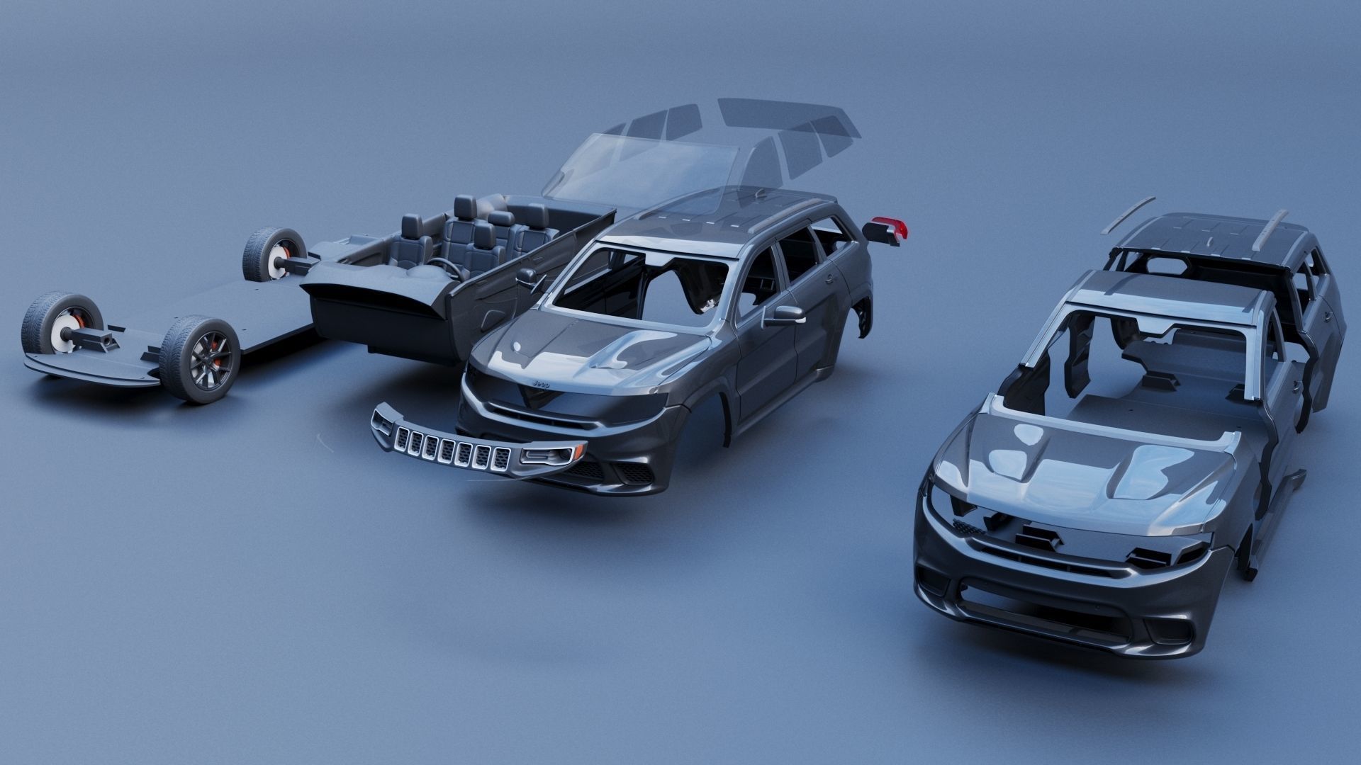 Jeep Grand Cherokee Trackhawk 3D model 3D printable | CGTrader