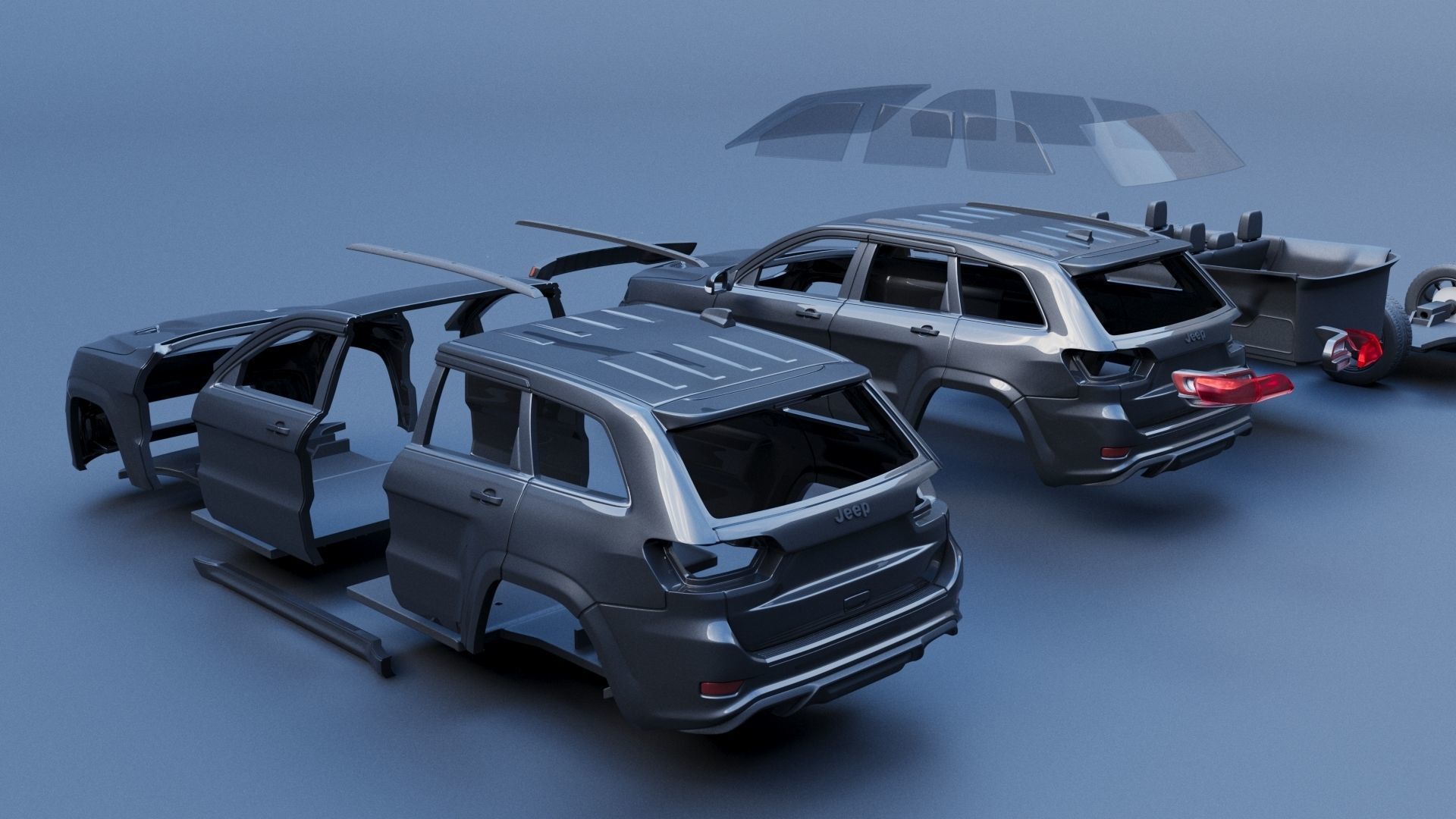 Jeep Grand Cherokee Trackhawk 3D model 3D printable | CGTrader