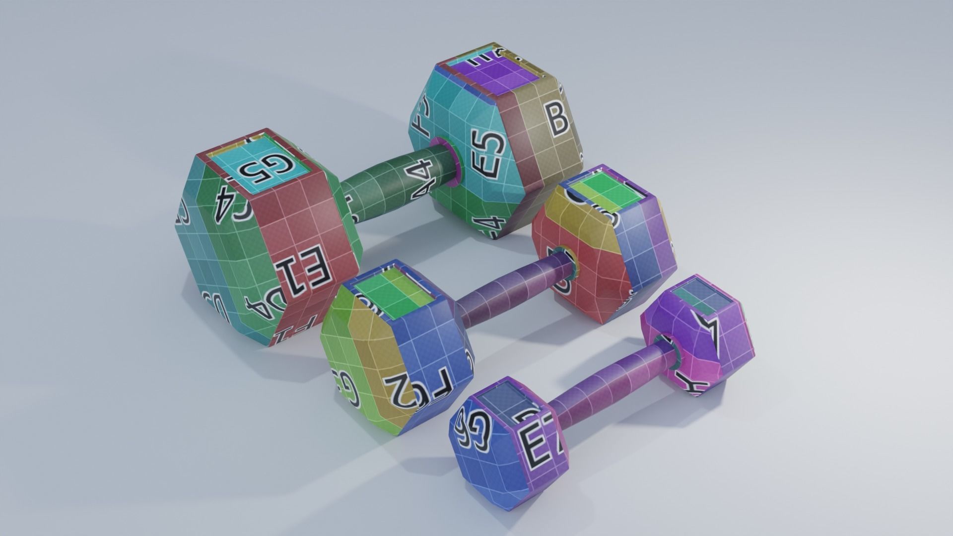 3D model Dumbbells 4K and 2K Textures VR / AR / low-poly | CGTrader