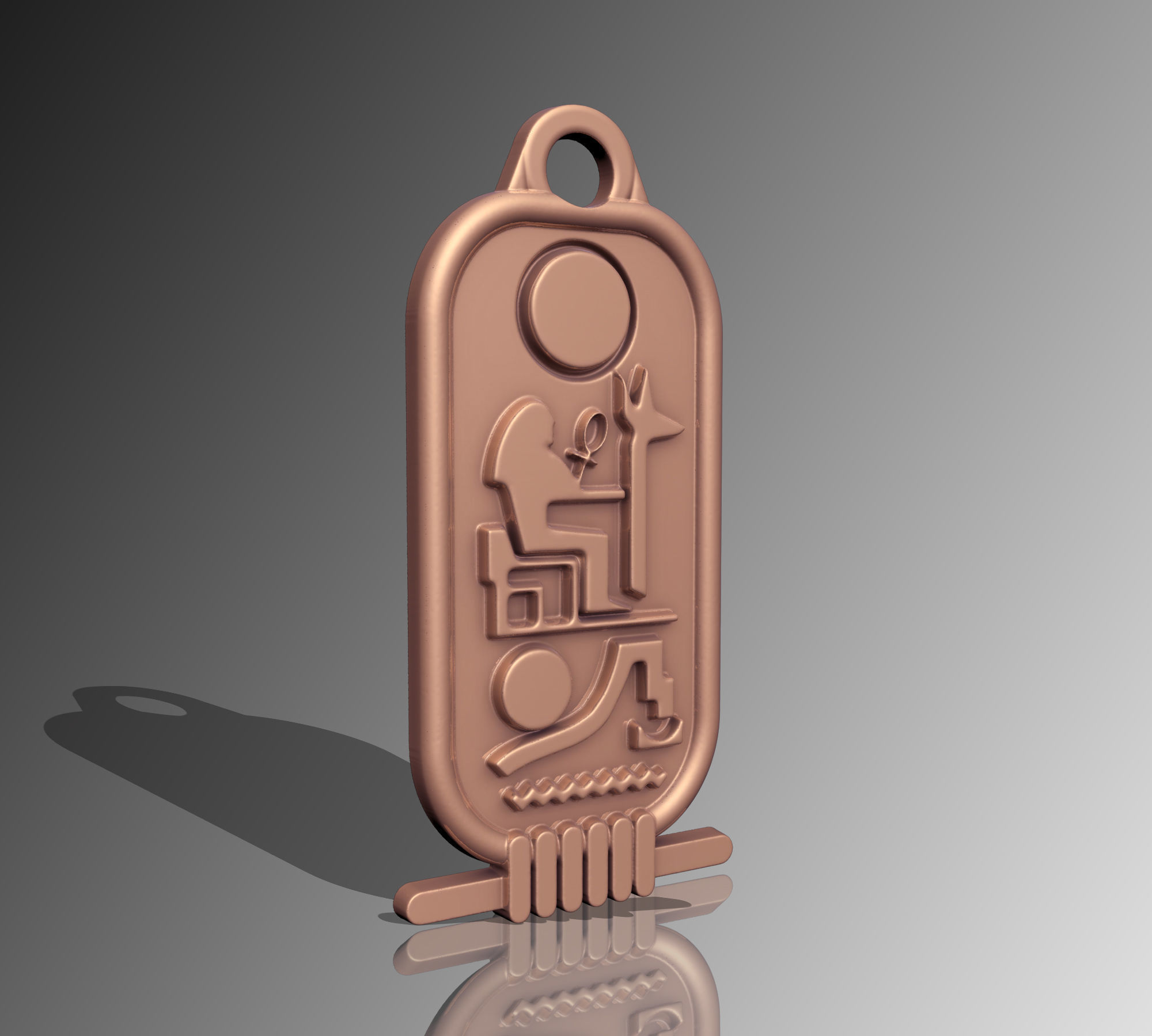 Ancient Egyption Cartouche Pendant Pharaonic Inscriptions 3D model 3D ...