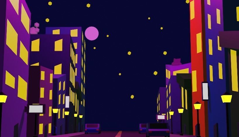 3D model Low-Poly City Street VR / AR / low-poly | CGTrader