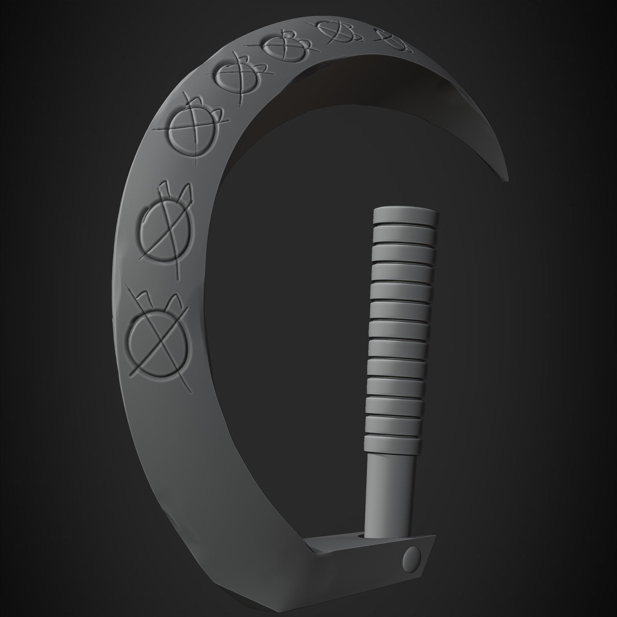 Puss in the Boots 2 Death Wolf Scythe for Cosplay 3D model 3D printable ...