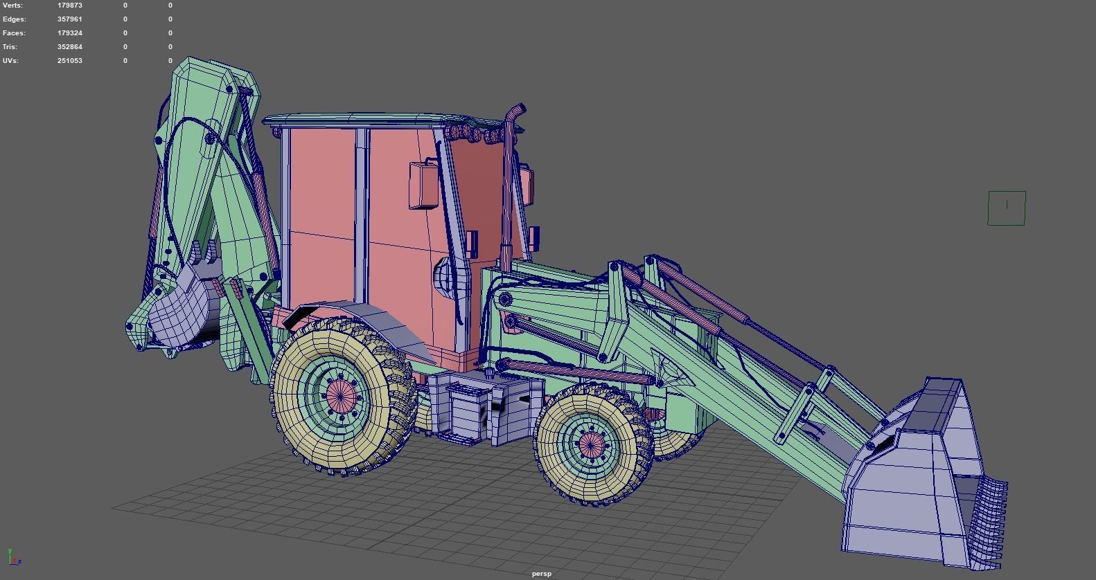 JCB Backhoe Loader model Low-poly 3D model 3D model | CGTrader